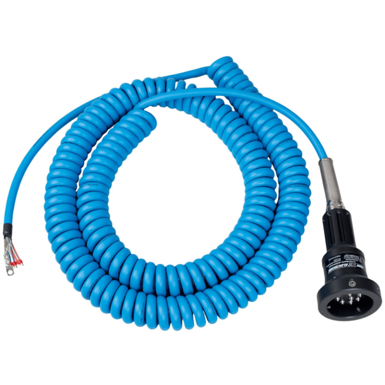 Coiled Grounding Cable with 10-pole truck connector plug | TIMM-Technology